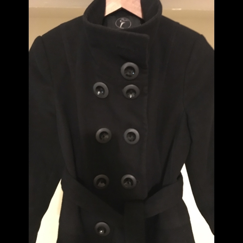 Double-Breasted Wing/High Collar Coat - Gem